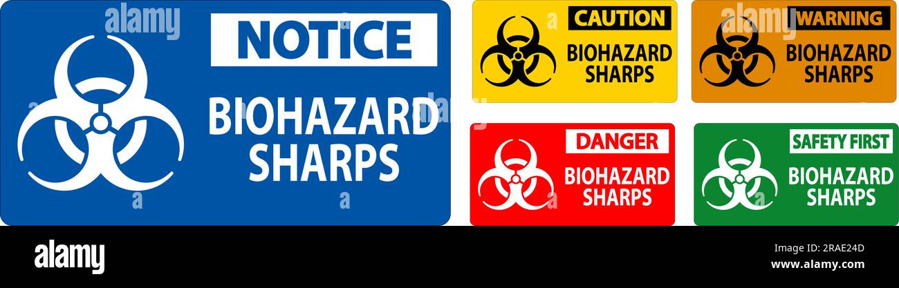 Biohazard Label, Biohazard Sharps Stock Vector Image & Art - Alamy