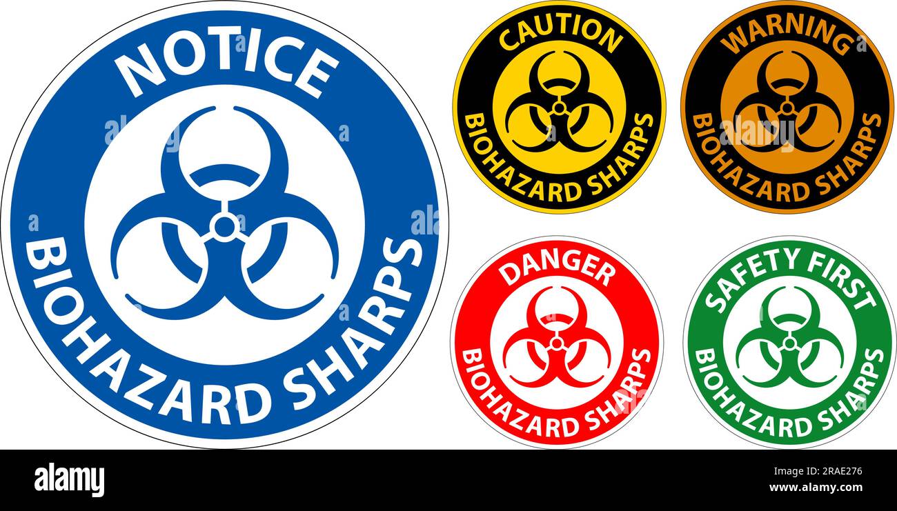 Biohazard Label, Biohazard Sharps Stock Vector Image & Art - Alamy
