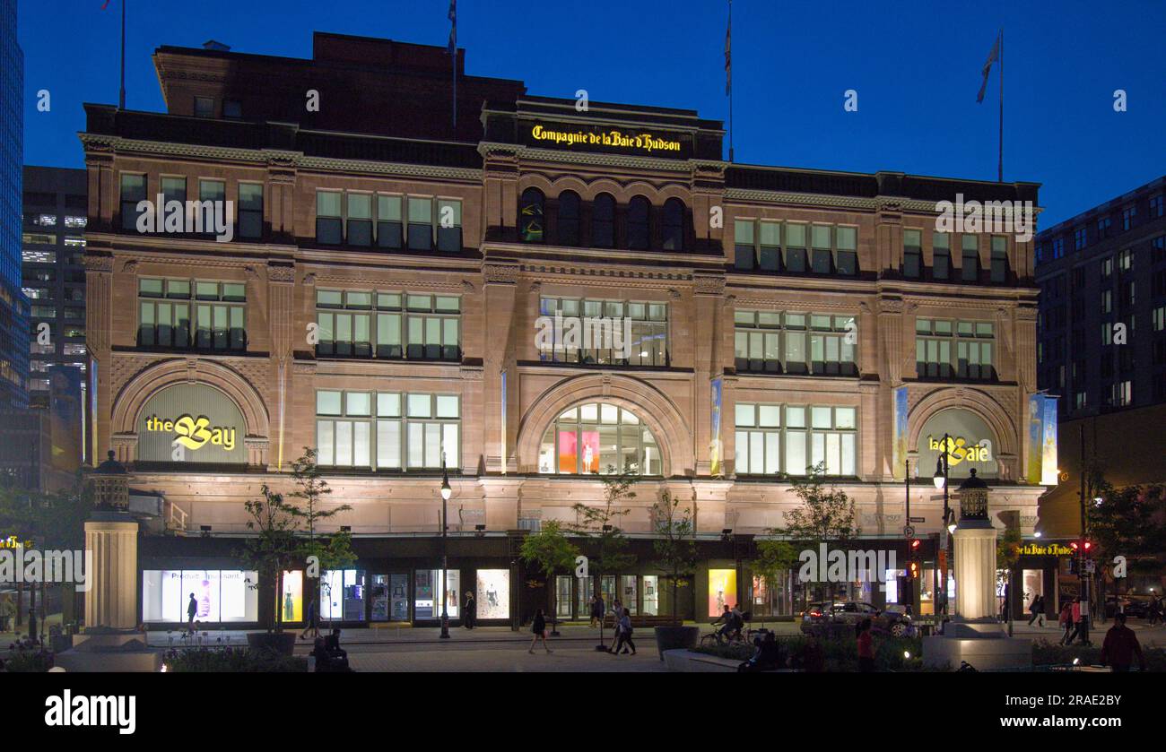 Canada, Quebec, Montreal, The Bay, department store Stock Photo - Alamy