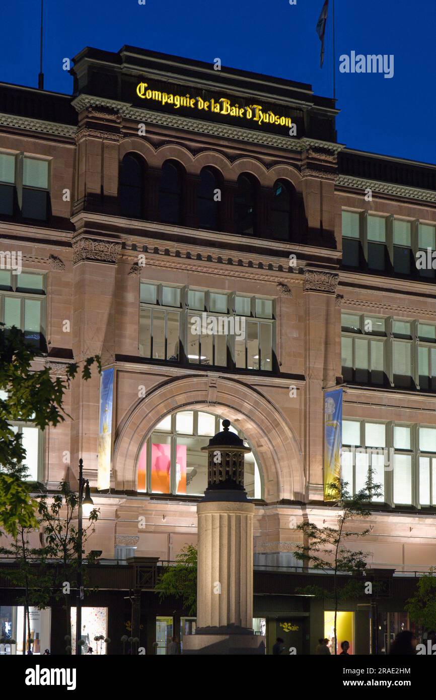 Canada, Quebec, Montreal, The Bay, department store Stock Photo - Alamy