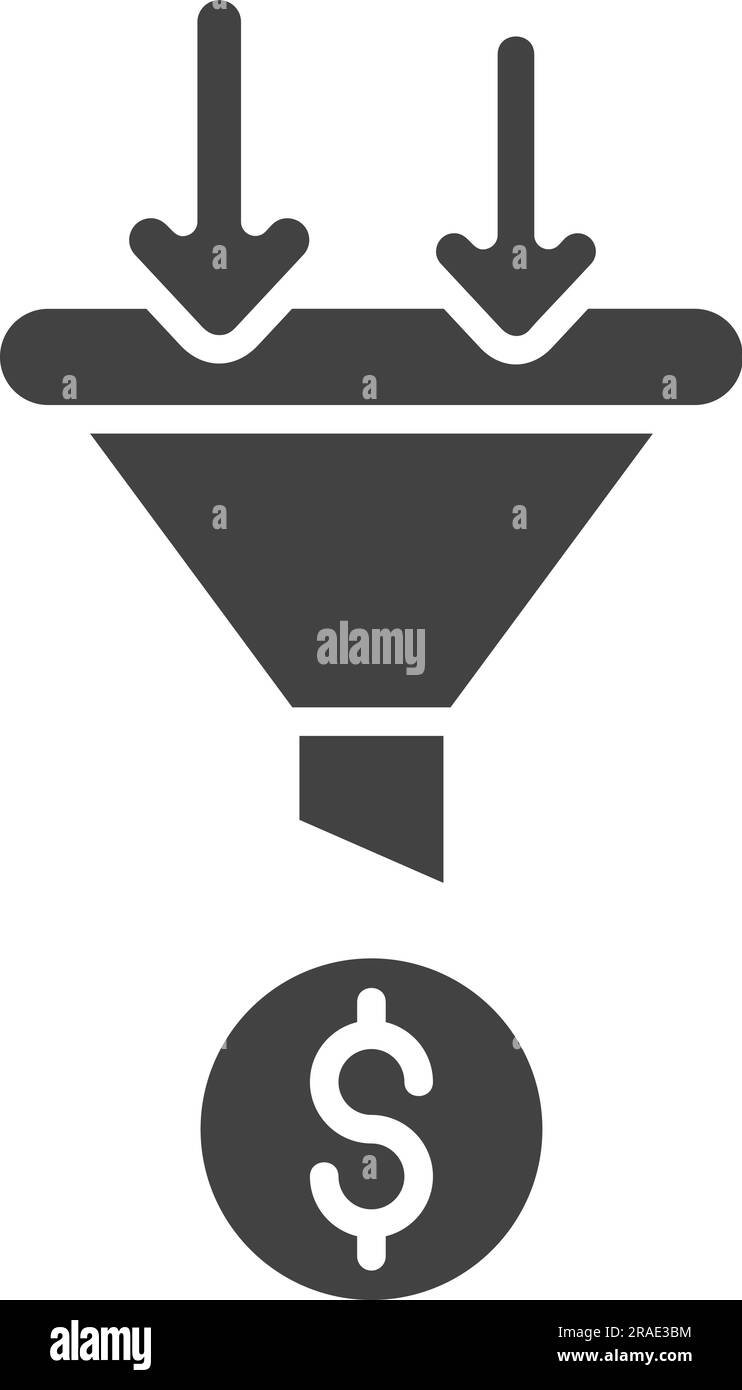 Funnel line icon in Black and White Stock Photos & Images - Alamy