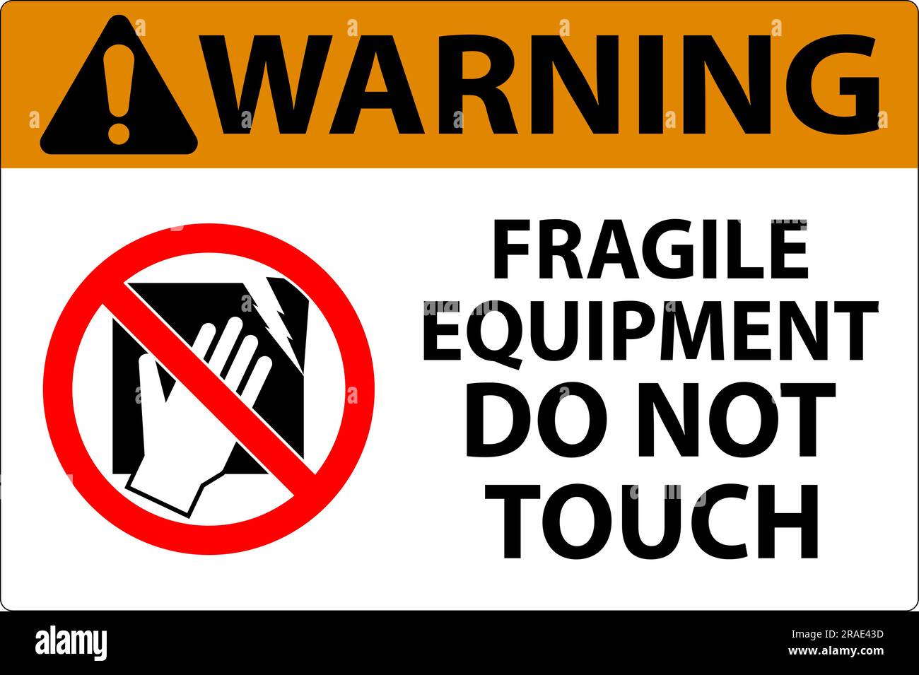 Warning Machine Sign Fragile Equipment, Do Not Touch Stock Vector Image ...