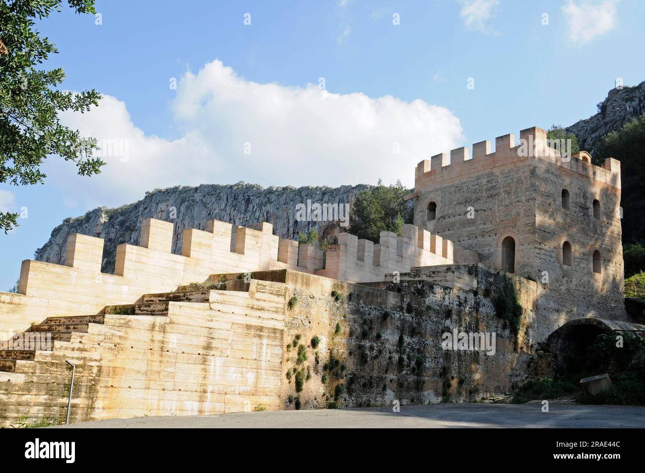 Torre del Sol, Sun Tower, Castle, Xativa, Valencia, Spain Stock Photo ...