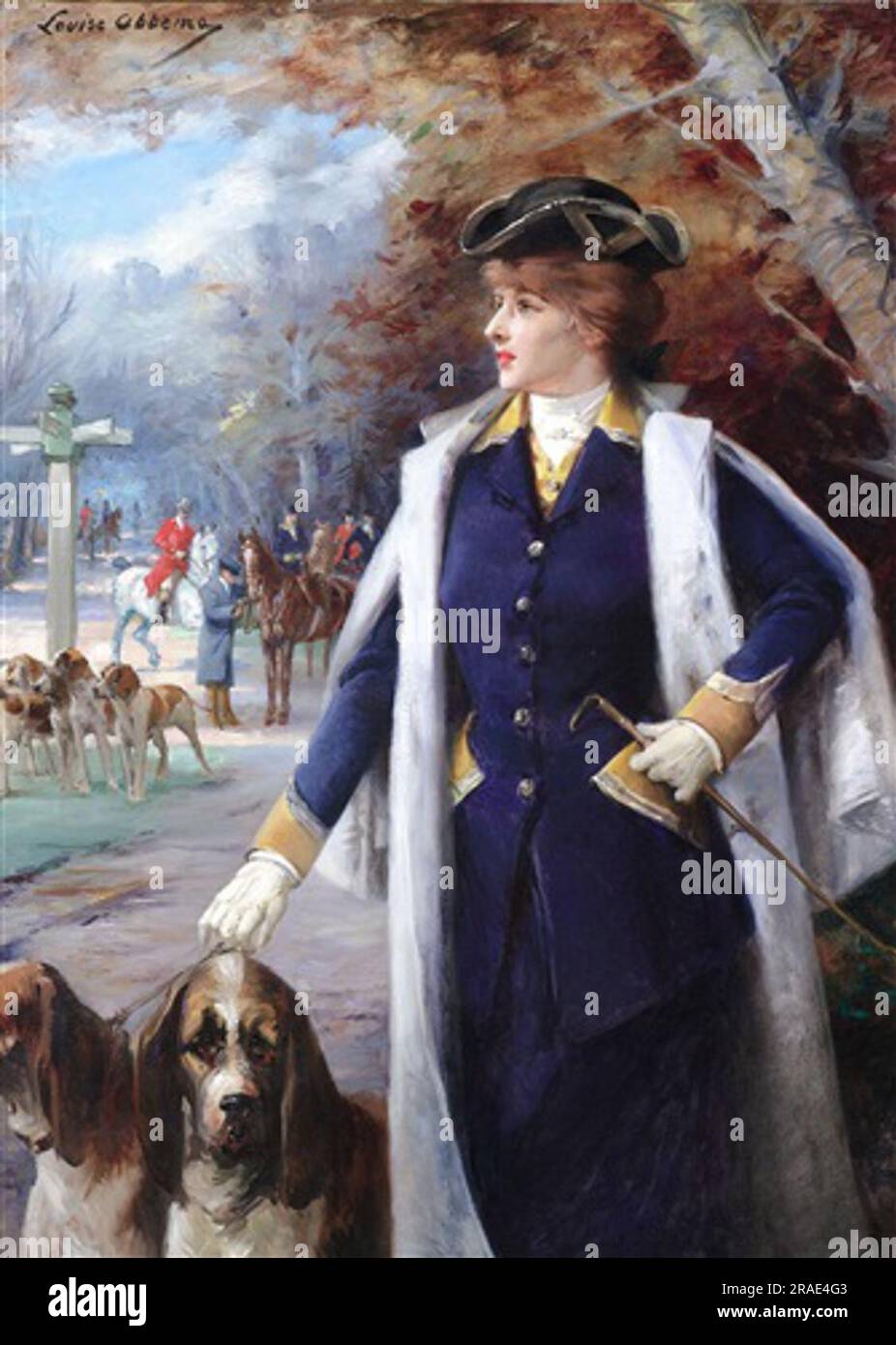 Sarah Bernhardt Hunting with Hounds 1897 by Louise Abbéma Stock Photo ...
