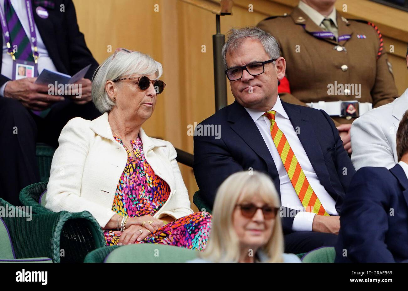 Chairman of the MCC, Bruce Carnegie-Brown in the royal box of centre ...