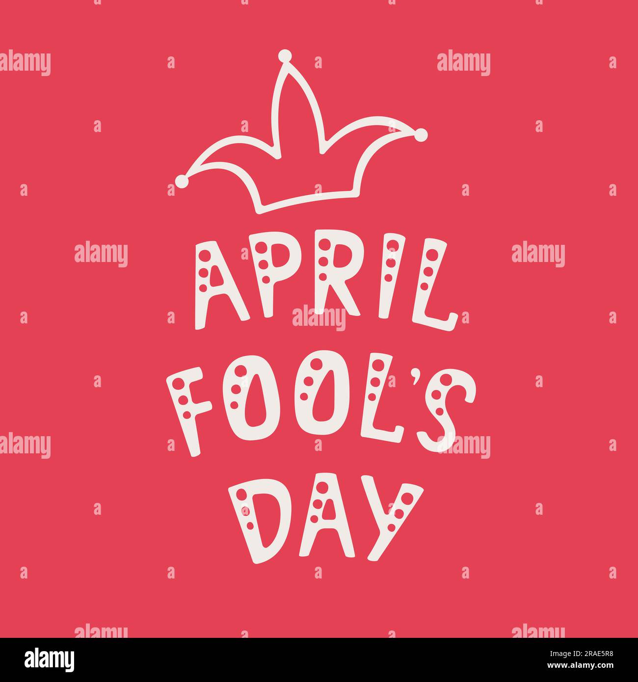 Vector illustration. Handwritten lettering of April Fool s Day. Objects ...