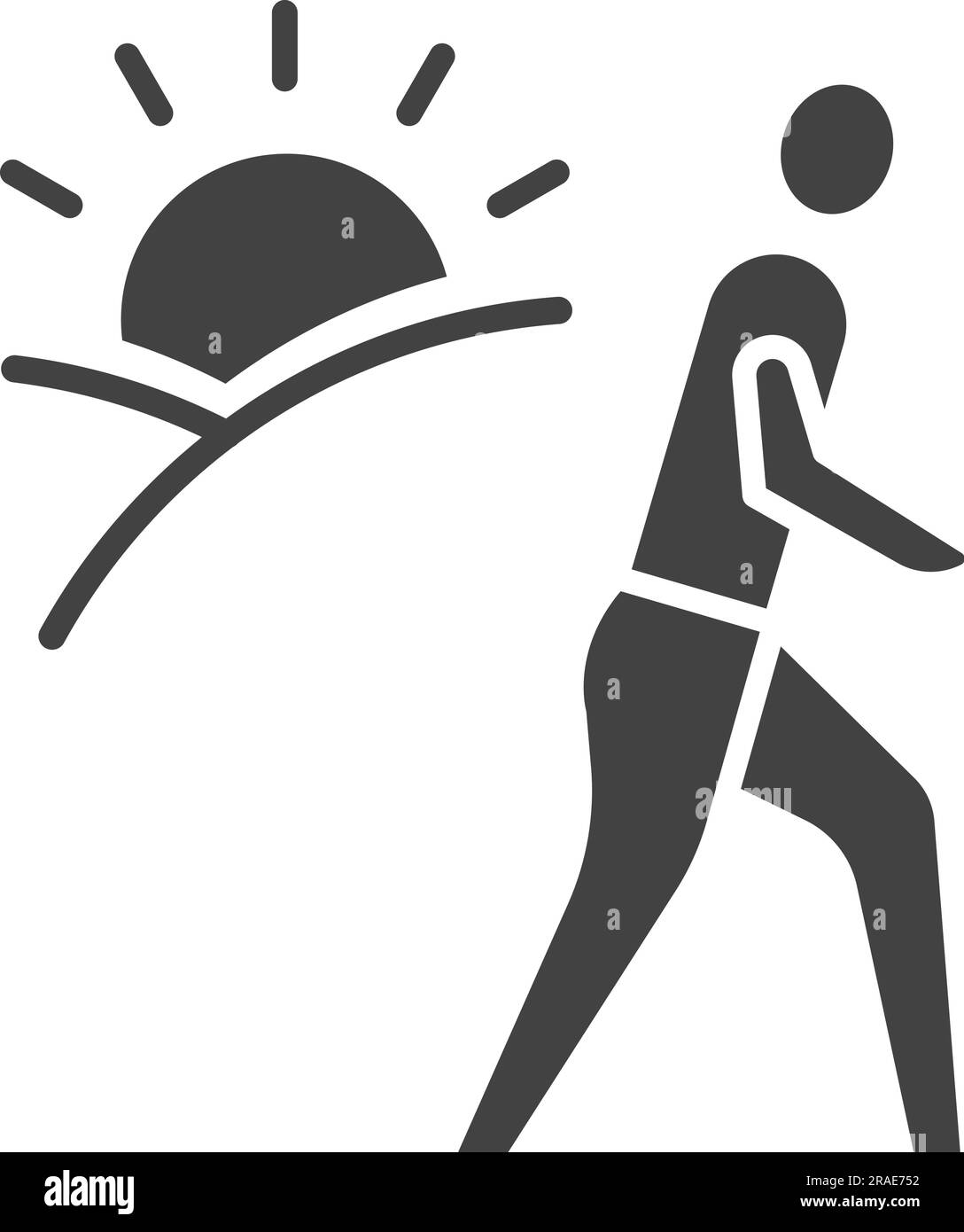 Sunrise Walk Icon Image Stock Vector Image & Art - Alamy