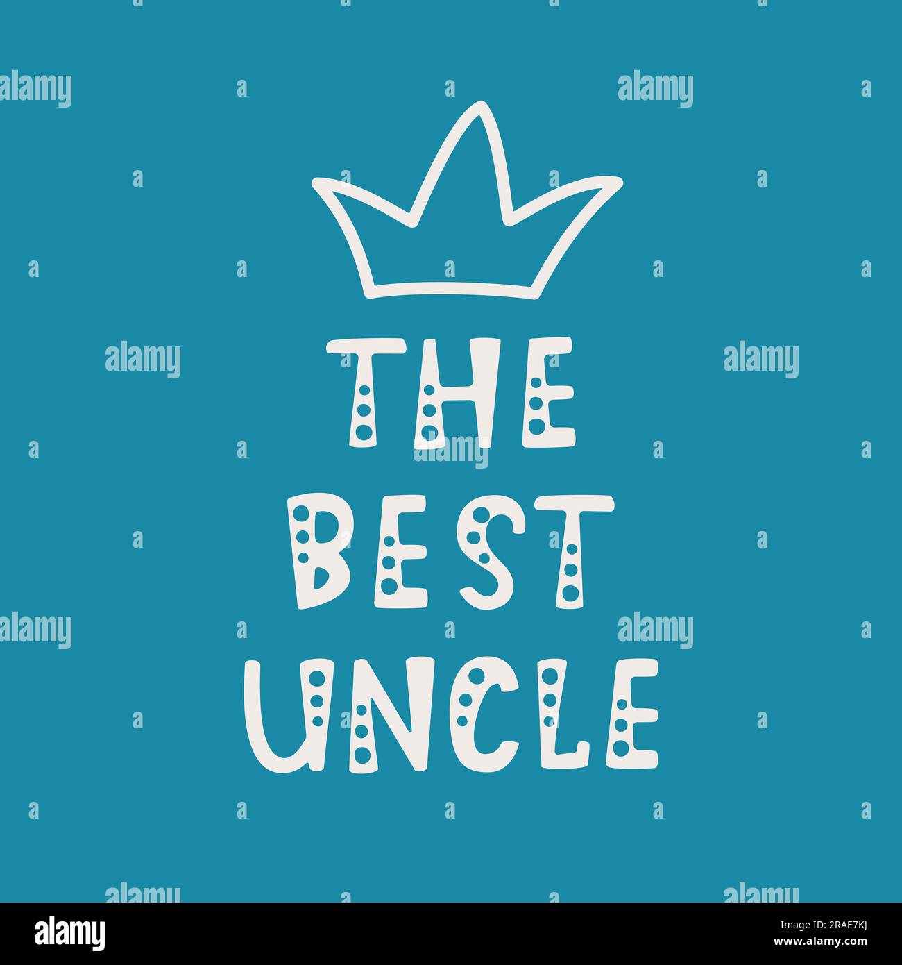 Vector illustration. Handwritten lettering of The Best Uncle. Objects ...