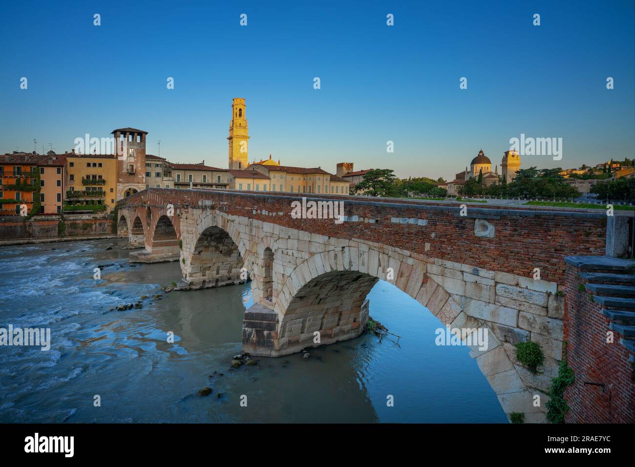 Ponte Pietra bridge, Verona, Veneto, Italy Stock Photo - Alamy