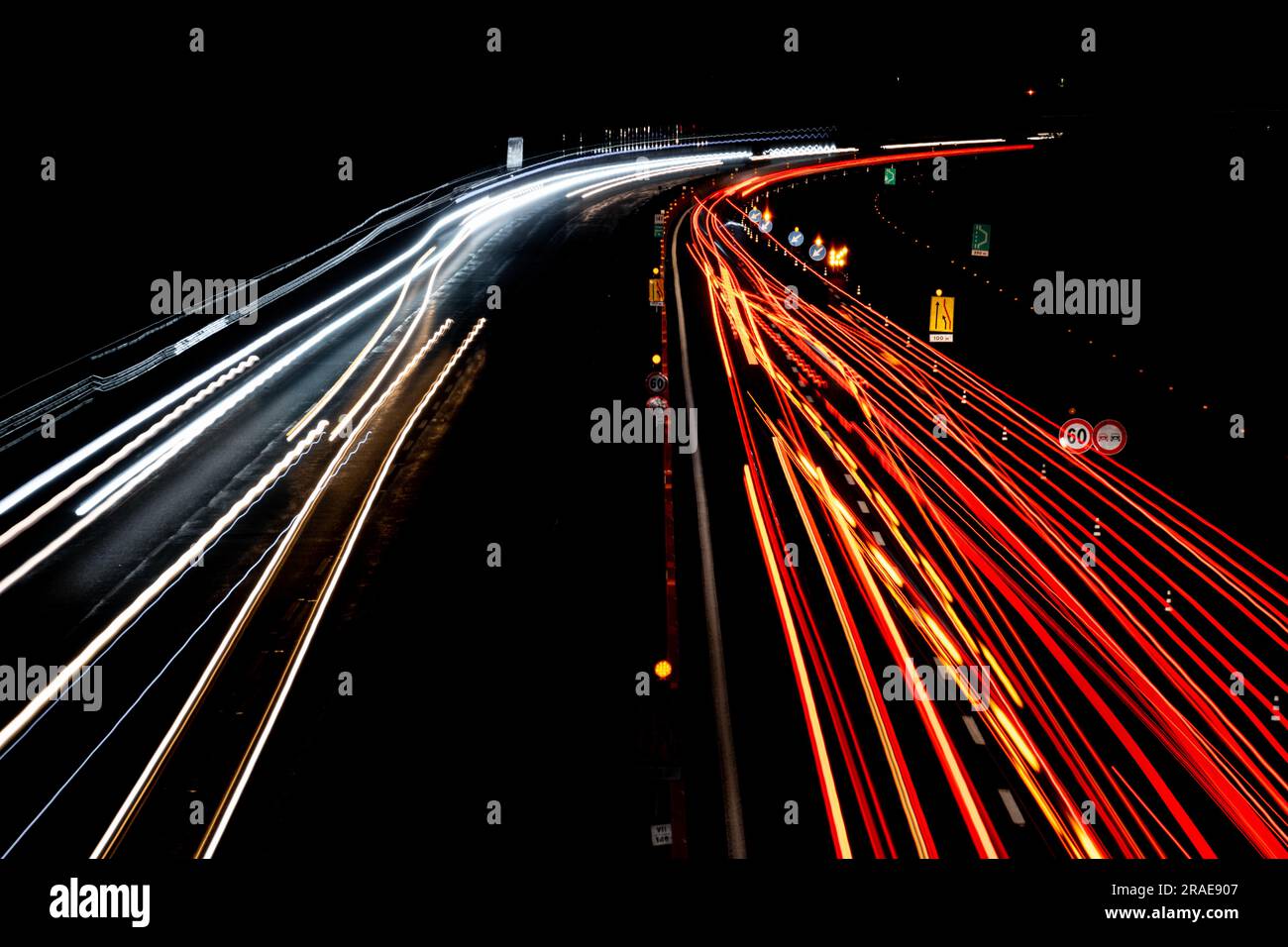 Yellow Traffic Light Night