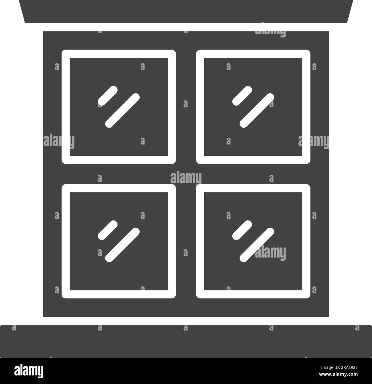 Window icon image Black and White Stock Photos & Images - Alamy