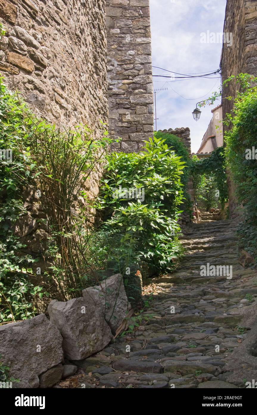 Stairs, Coux, Ardeche, Rhone-Alpes, France Stock Photo - Alamy