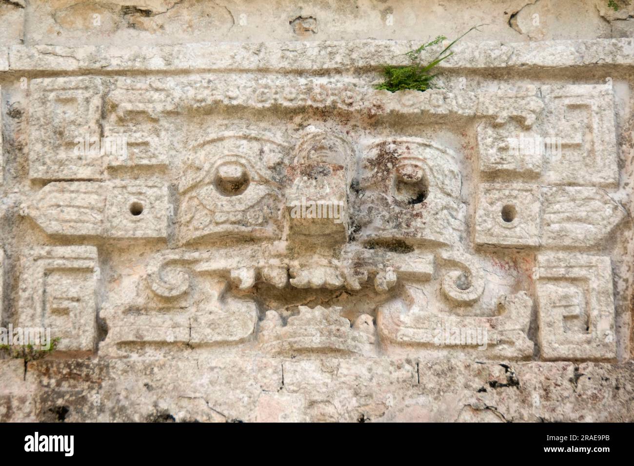 Stone Chisel Art, La Iglesia, The Church, Chichen Itza, Yucatan, Mexico ...