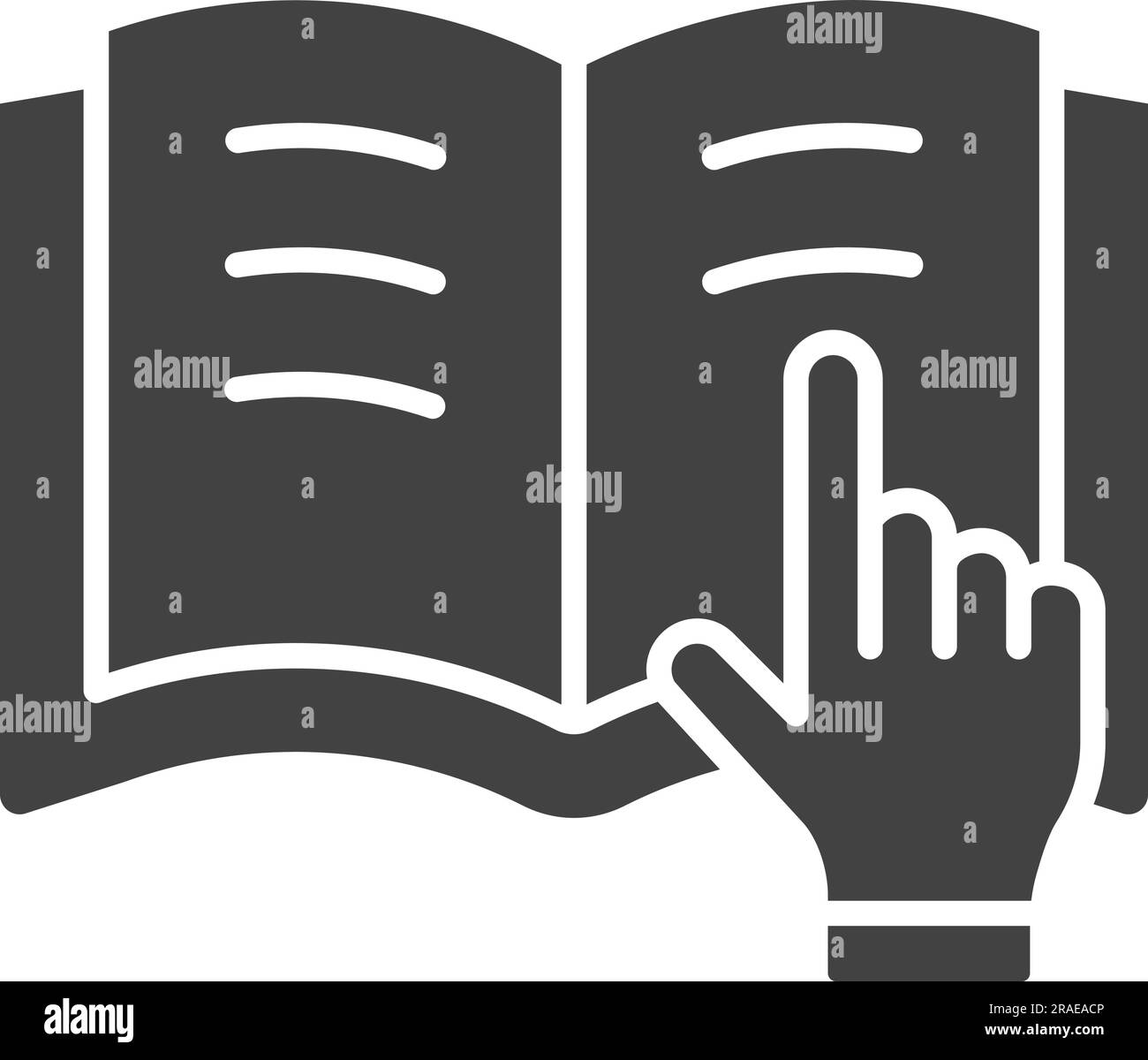 Book Finger Icon Image Stock Vector Image & Art - Alamy