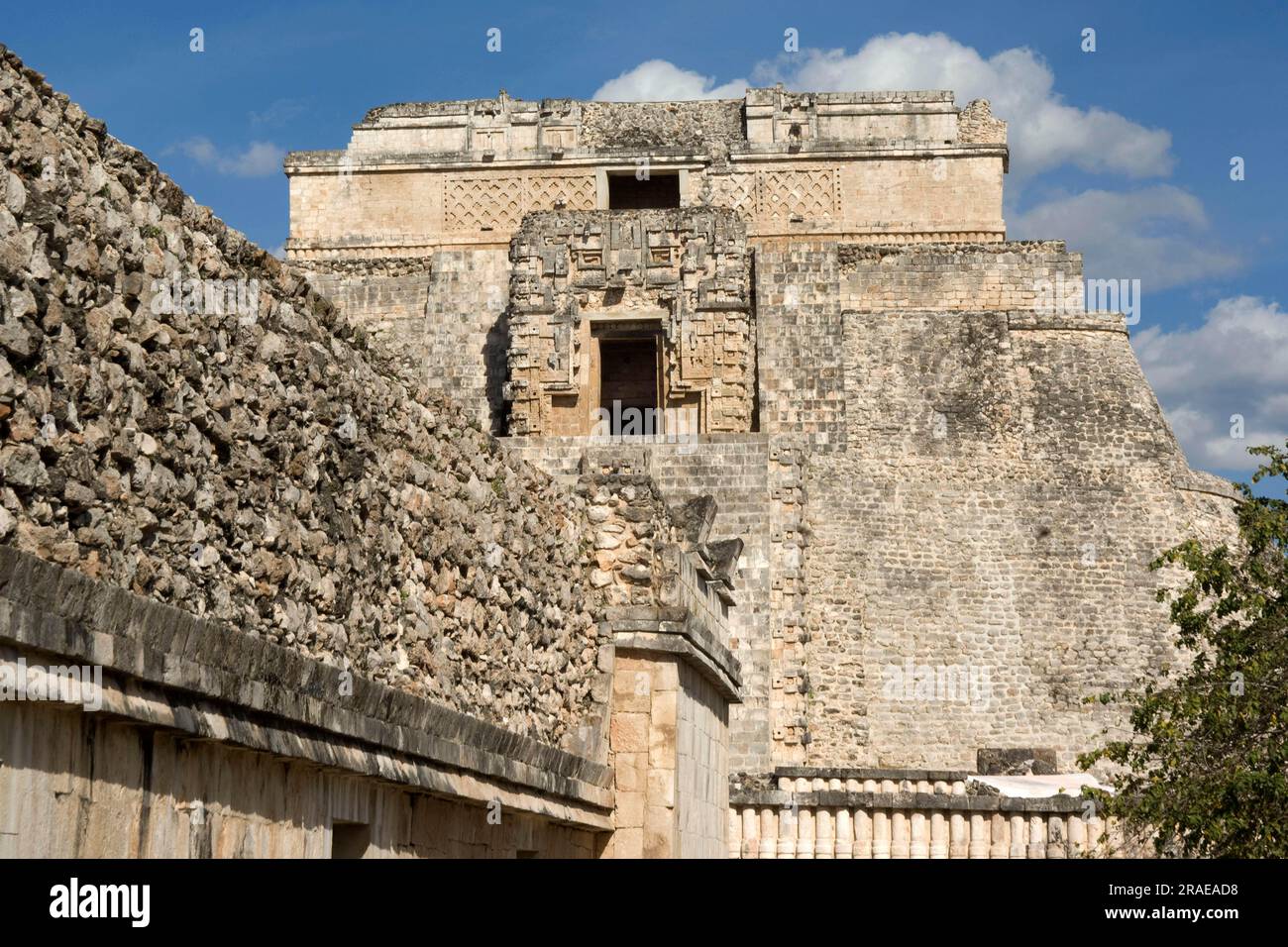 Adivino Pyramid, of the Magician, Uxmal, Yucatan, Mexico Stock Photo ...