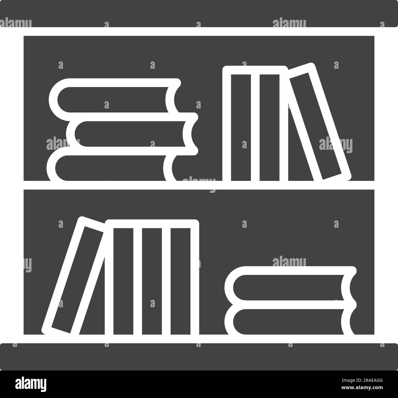 Book Shelf Icon Image Stock Vector Image & Art - Alamy