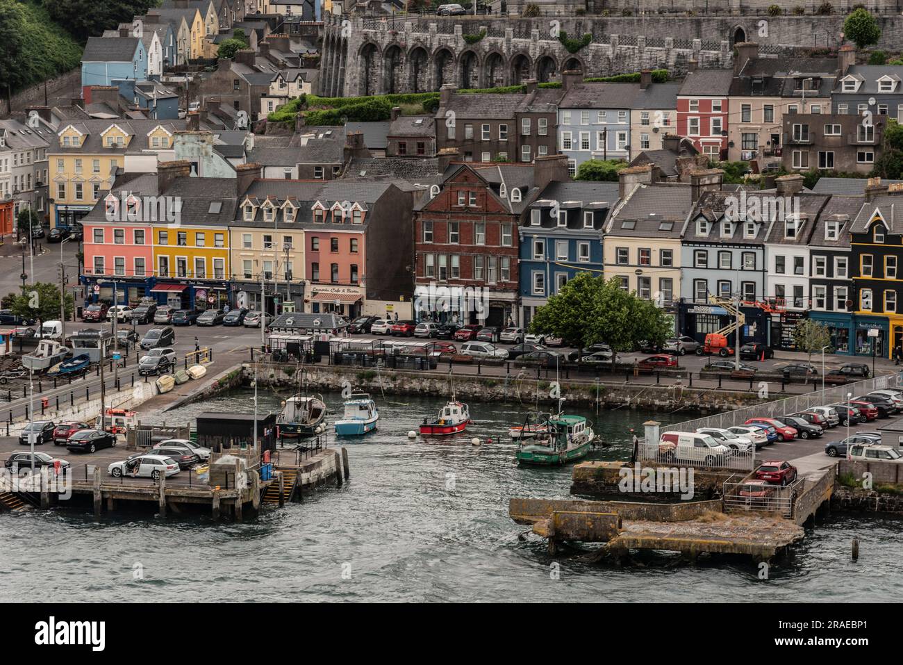 Cobh, Ireland, EU. 9 June 2023. An overview of the scenic coastal town ...