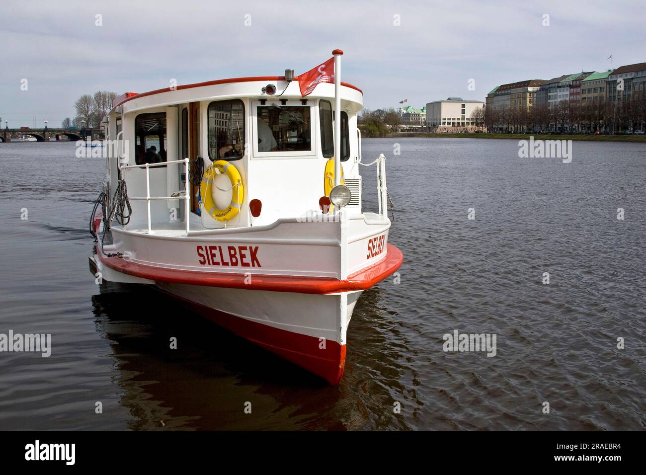 Excursion boat Sielbek Inner Alster Lake, Hamburg, Germany Stock Photo ...