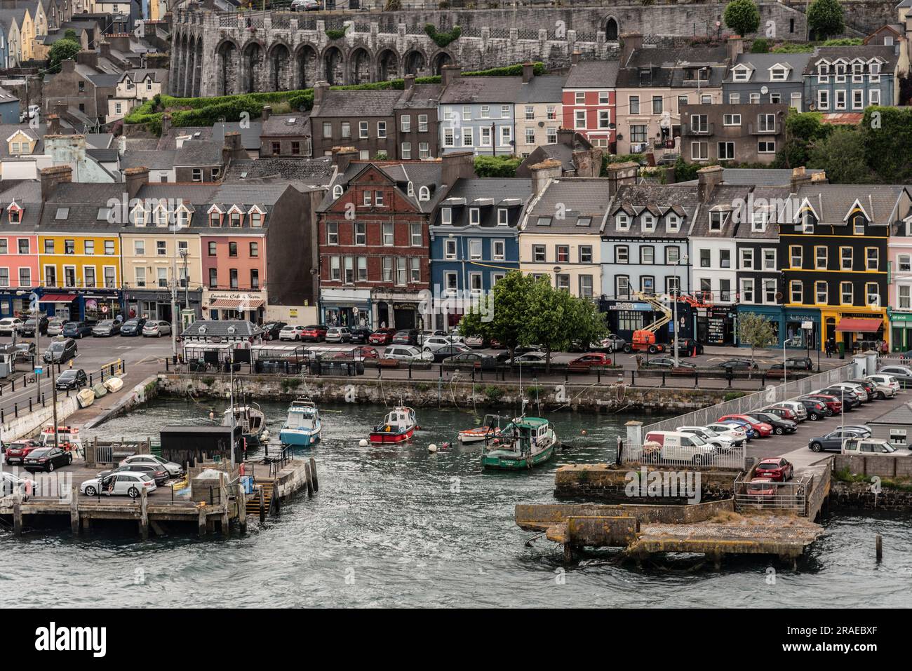 Cobh, Ireland, EU. 9 June 2023. An overview of the scenic coastal town ...