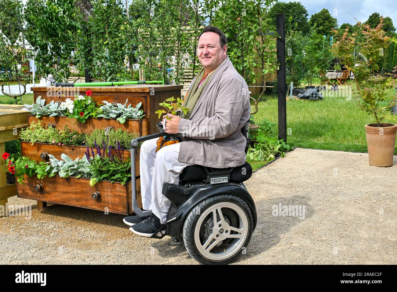 Hampton Court Palace, Surrey, UK on July 03 2023. Presenter Mark Lane ...