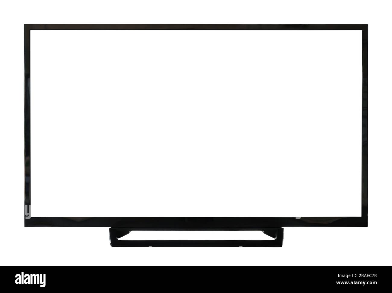 LED TV with blank screen isolated on a white background (with clipping ...