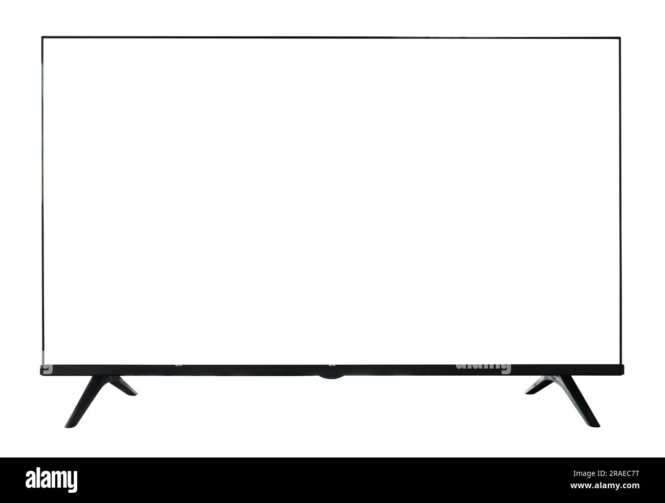 LED TV with blank screen isolated on a white background (with clipping ...