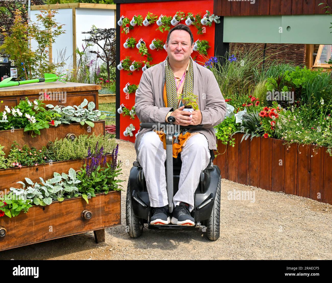 Hampton Court Palace, Surrey, UK on July 03 2023. Presenter Mark Lane ...