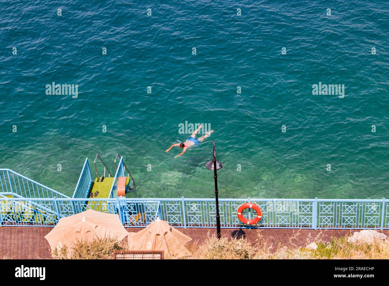 Swimming person top view hi-res stock photography and images - Alamy