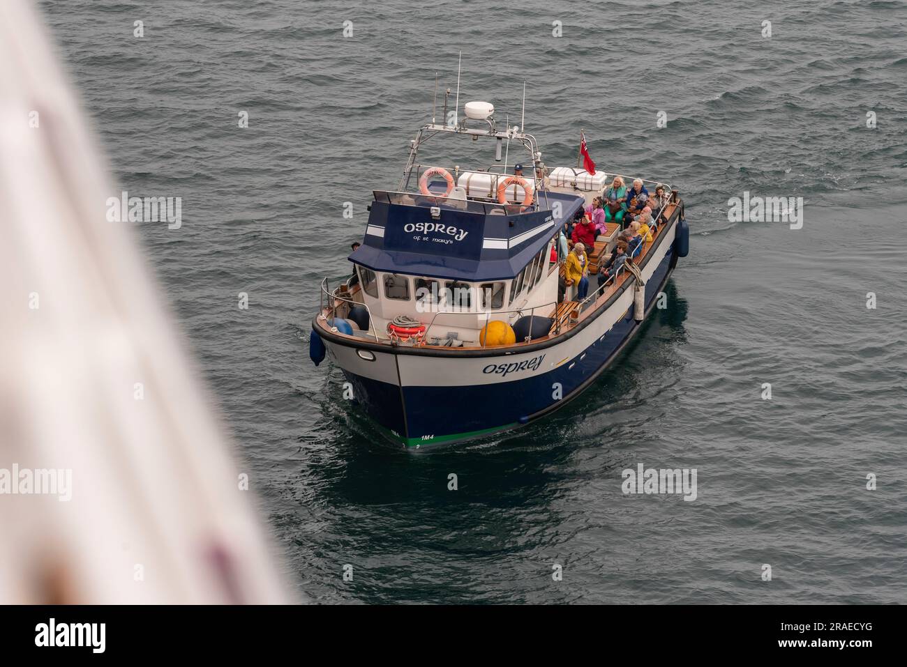 St Marys harbour, Scilly Isles, UK. 10 June 2023. Cruise ship tender ...