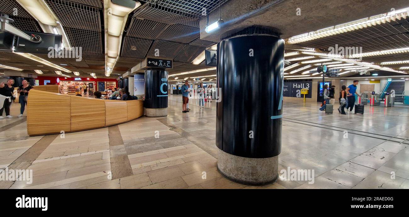 Underground of Lyon's railway station, Paris, France Stock Photo - Alamy