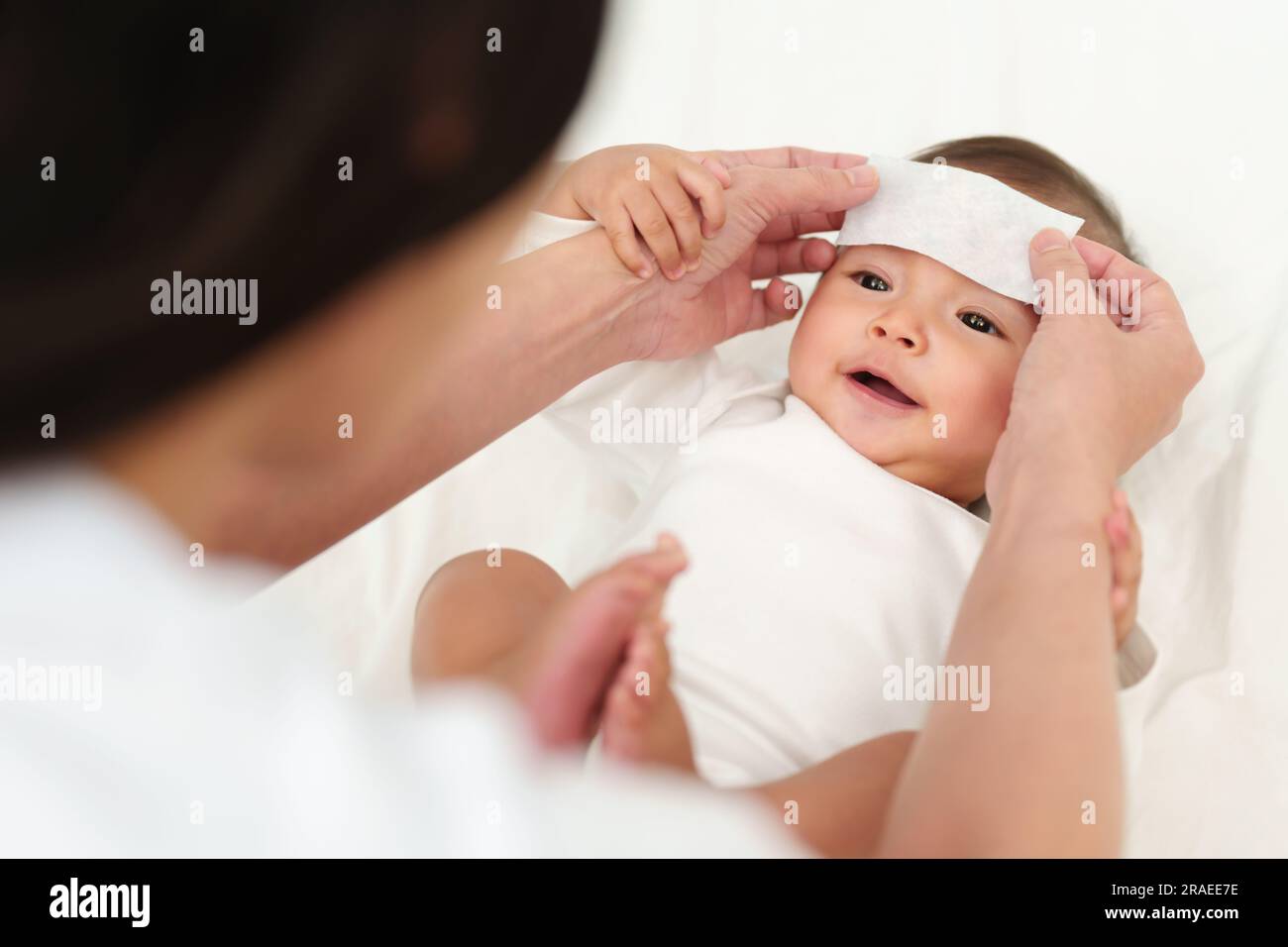 Sick Baby Rubbing Face