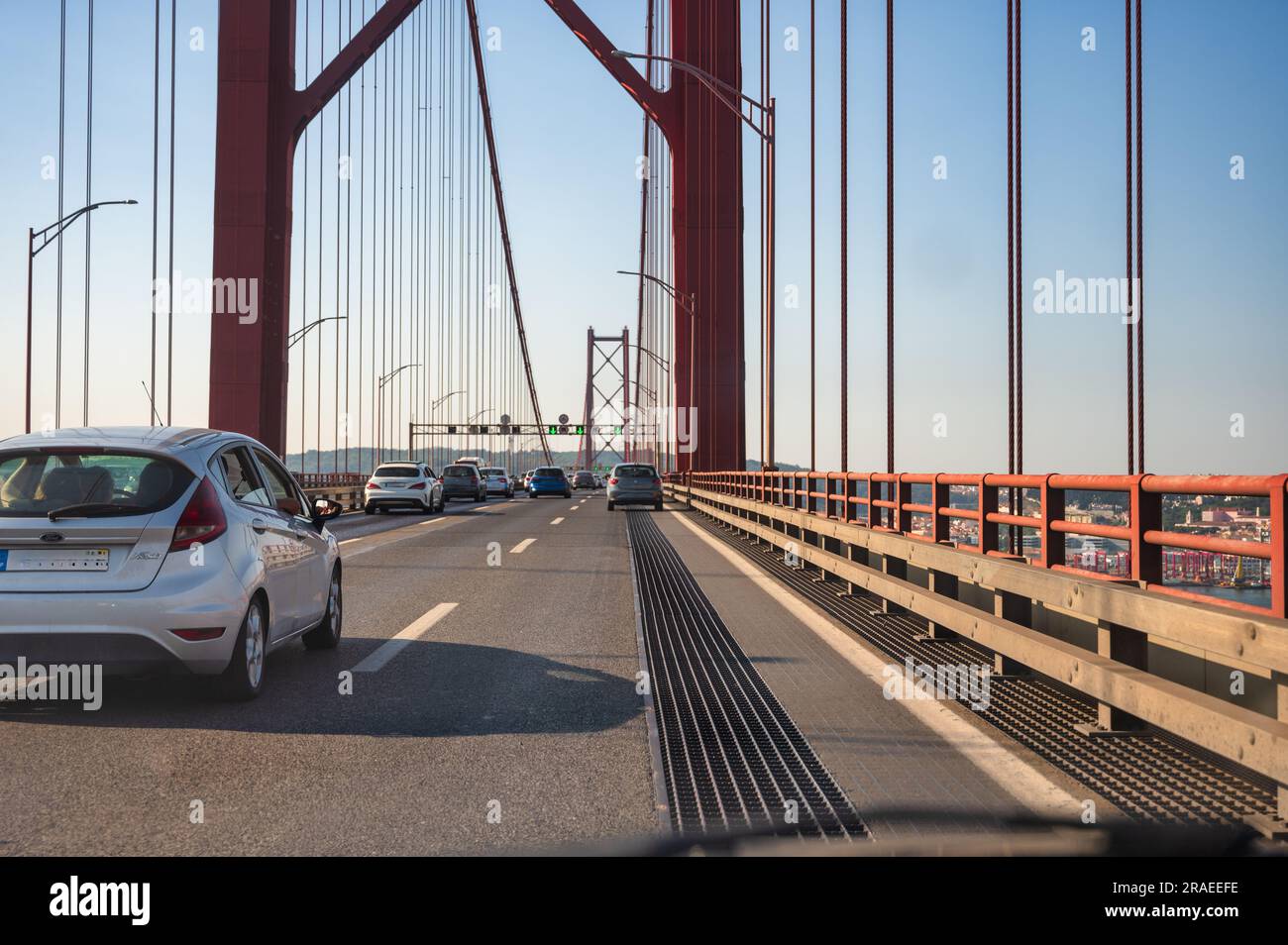 Tejo River bridge in lisbon crossing the river Tejo Stock Photo - Alamy