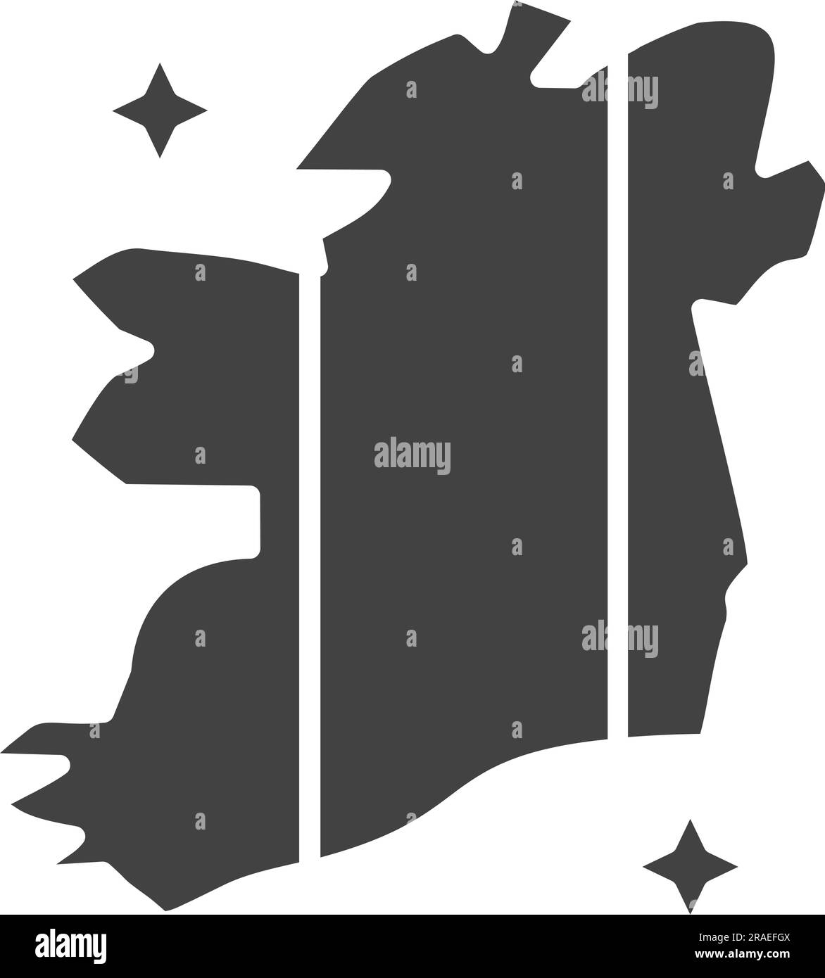 Ireland map outline Black and White Stock Photos & Images - Alamy