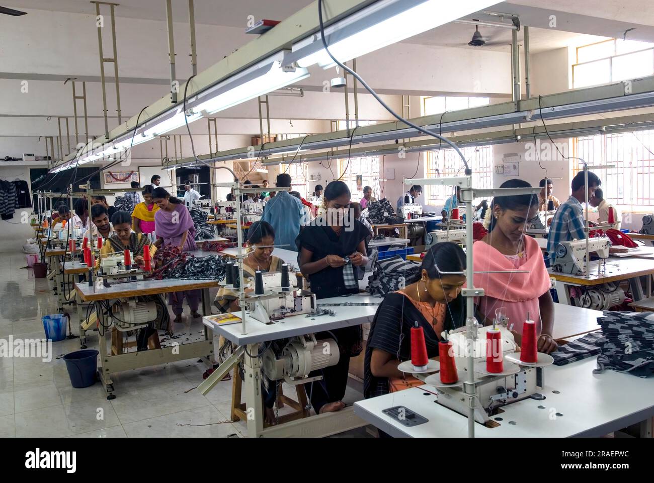Stitching in a garment industry, Tiruppur Tirupur, Tamil Nadu, South ...