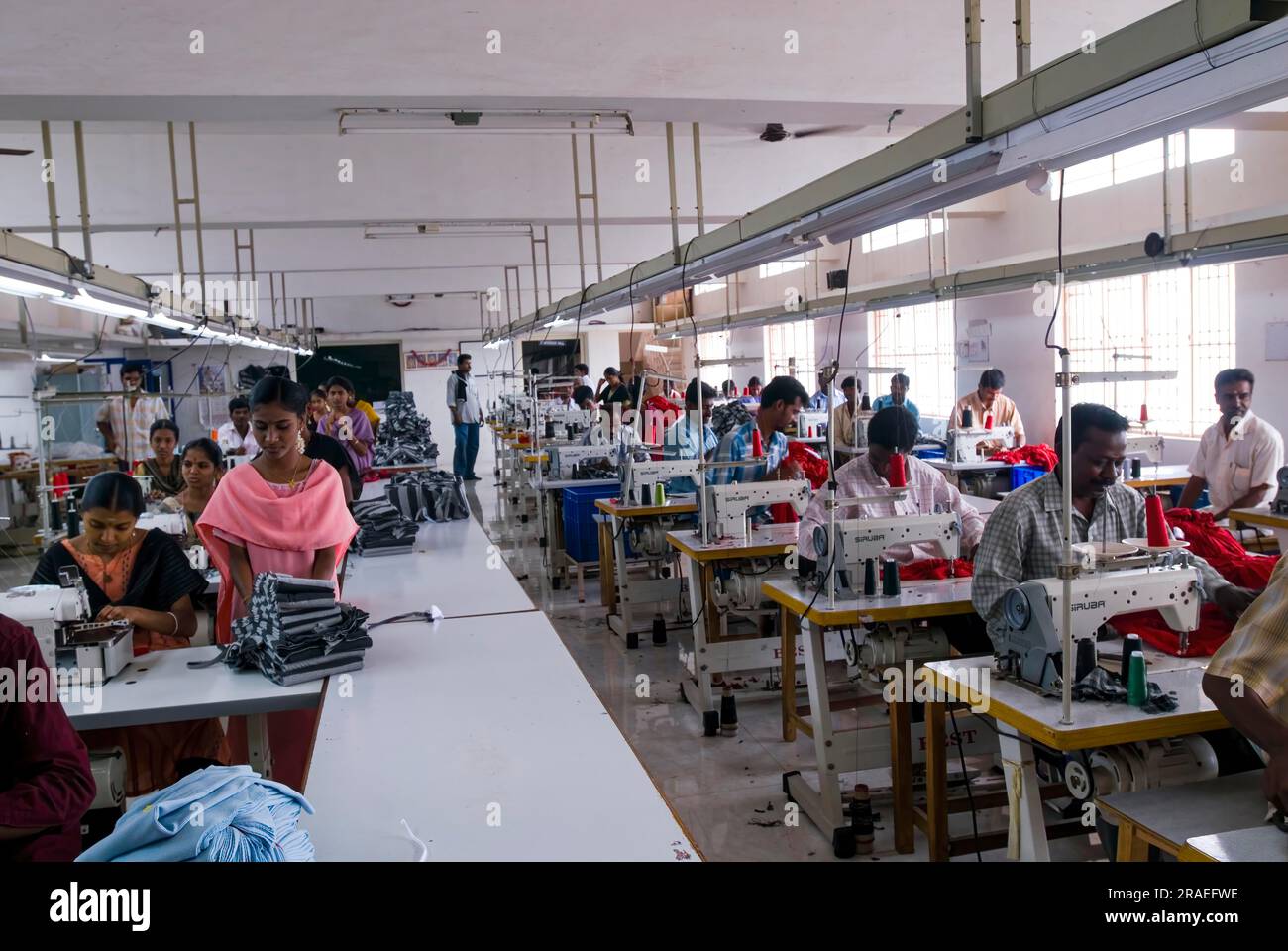 Stitching in a garment industry, Tiruppur Tirupur, Tamil Nadu, South ...