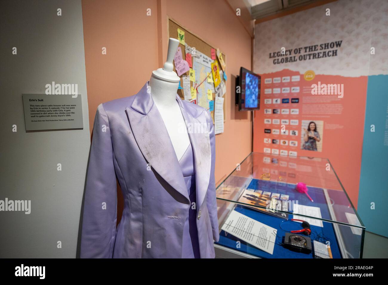A suit worn by the actor Saoirse-Monica Jackson as Derry Girls ...