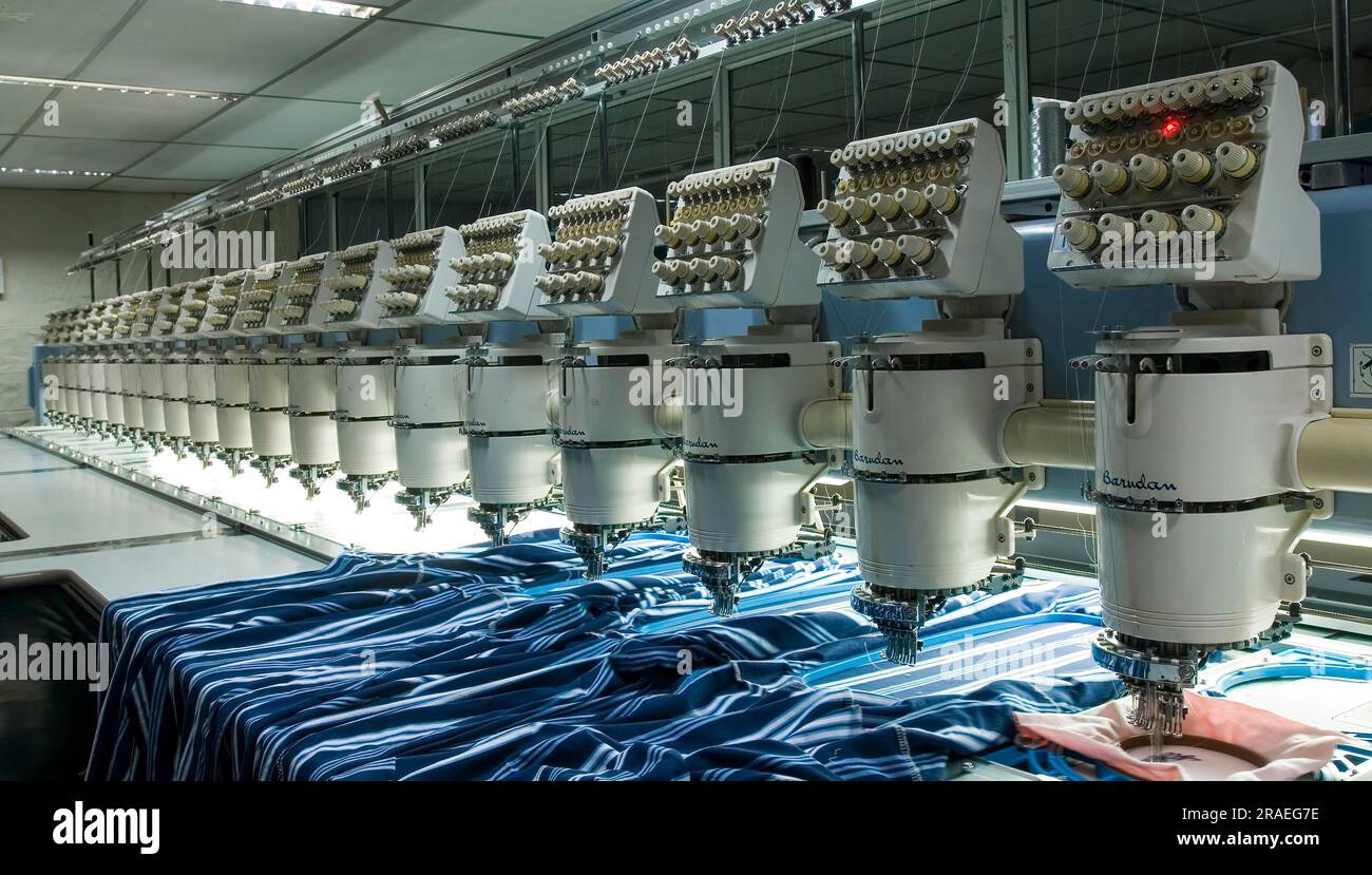 Computerized automatic embroidering in a garment industry, Tiruppur ...