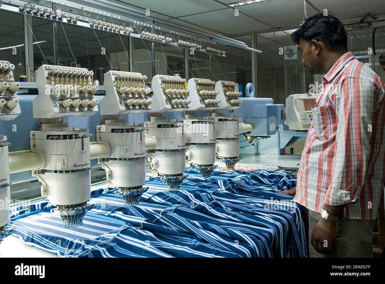 Computerized Automatic Embroidering In A Garment Industry Tiruppur Tirupur Tamil Nadu South