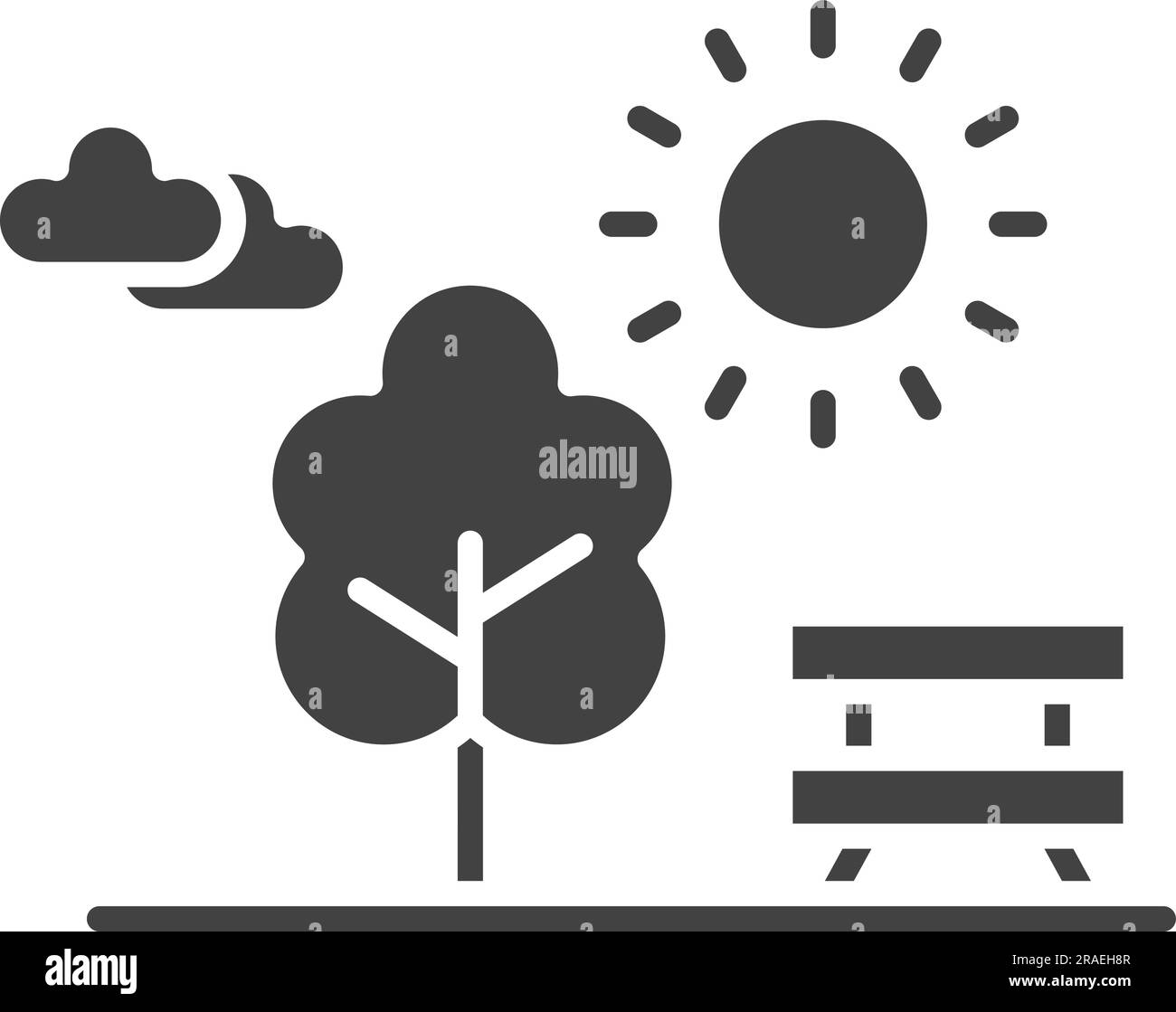 Icon garden park Black and White Stock Photos & Images - Alamy