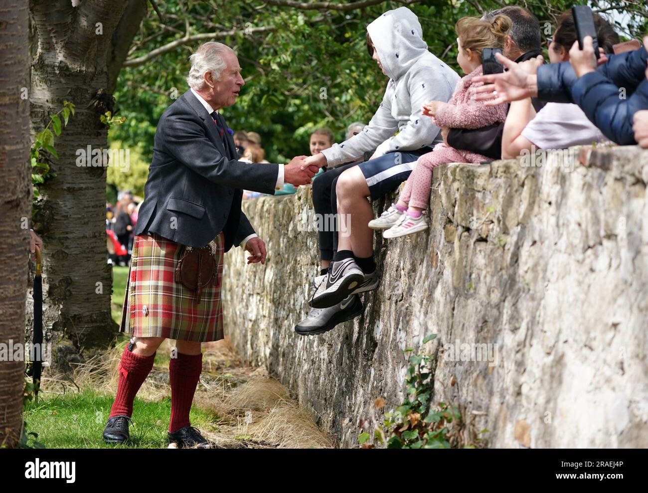 King Charles III meets members of the public during his visit to ...