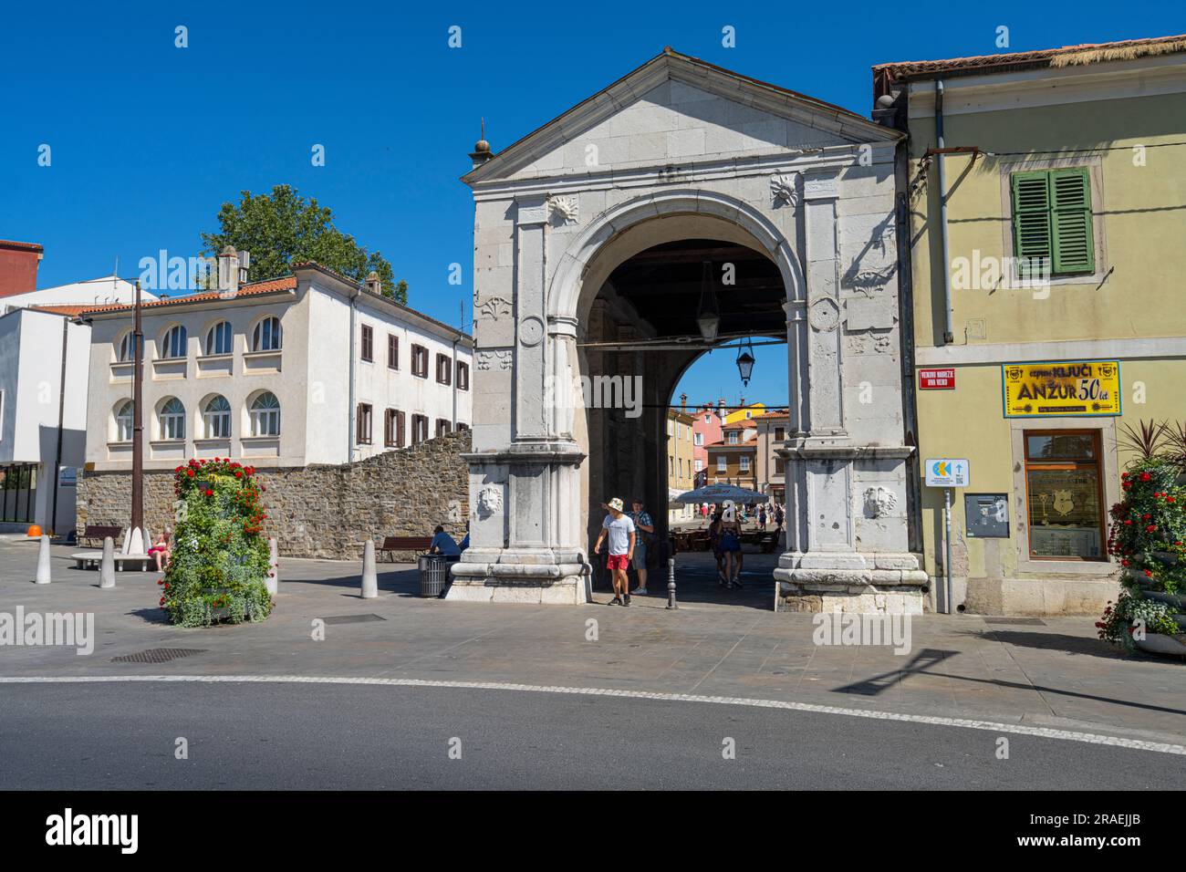 Koper, Slovenia. July 2, 2023. Muda gate view in the city center Stock ...
