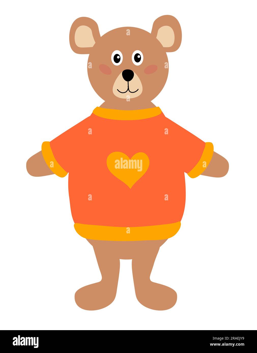Bear in sweater. Autumn cartoon forest animal character. Concept for ...