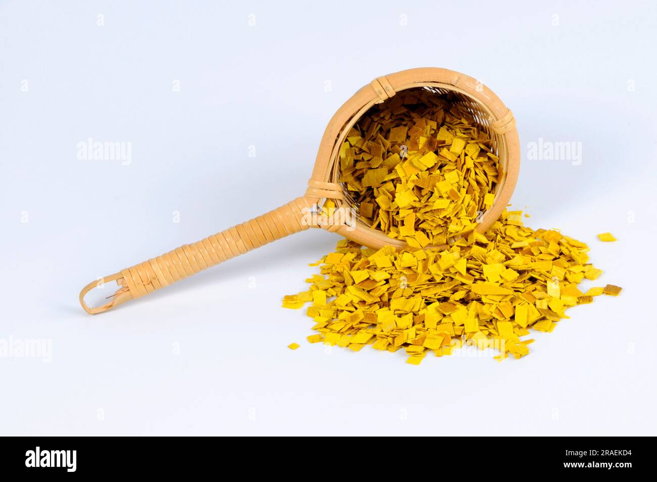 Cork tree bark (Cortex Phellodendri), Huang Bo, Huang Bai, cut out ...