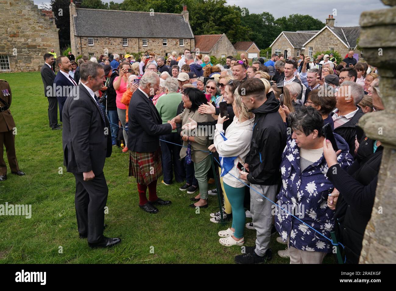 King Charles III meets members of the public during his visit to ...