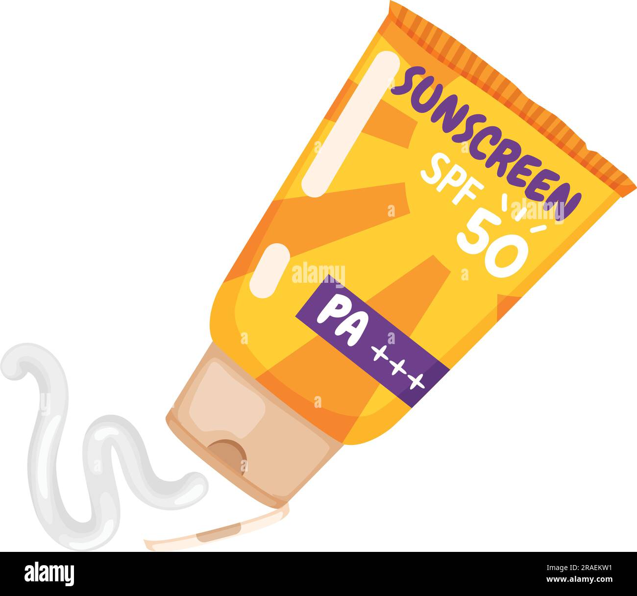 Cute sunscreen tubes with cream. Closed and open SPF cream Stock Vector ...
