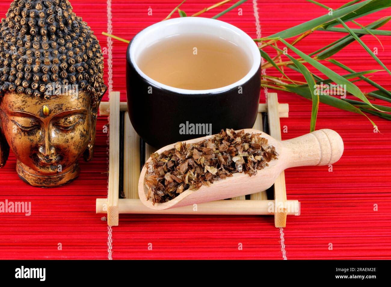 Cup of brown alder ear tea (Prunellae Spica), Xia Ku Cao, brown alder ...