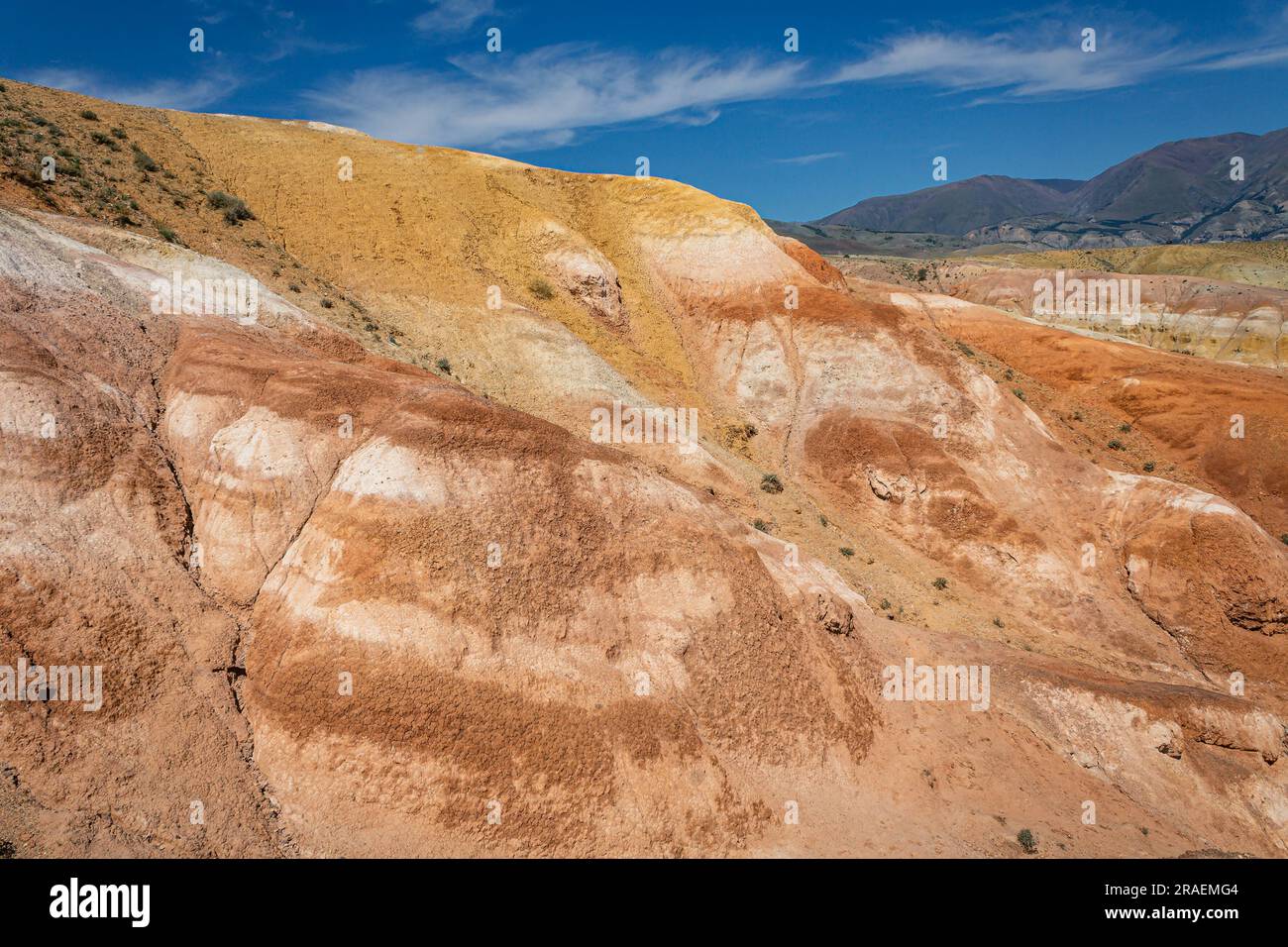 sandy canyon of different colors. geological study of earth and soil ...