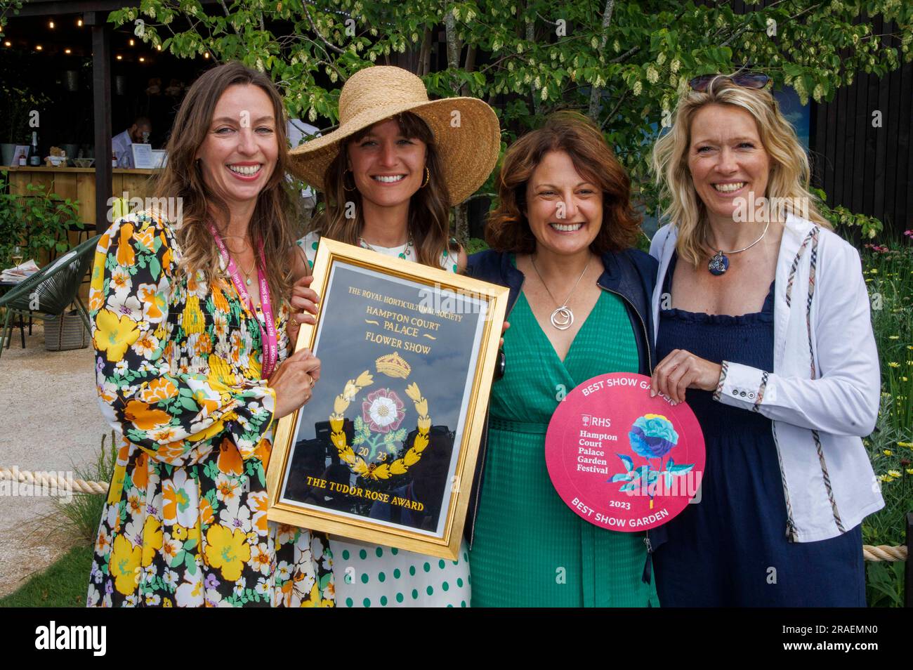 London, UK. 3rd July, 2023. Best in Show winners and designers Jude Yeo, Imogen Perreau Callf ...