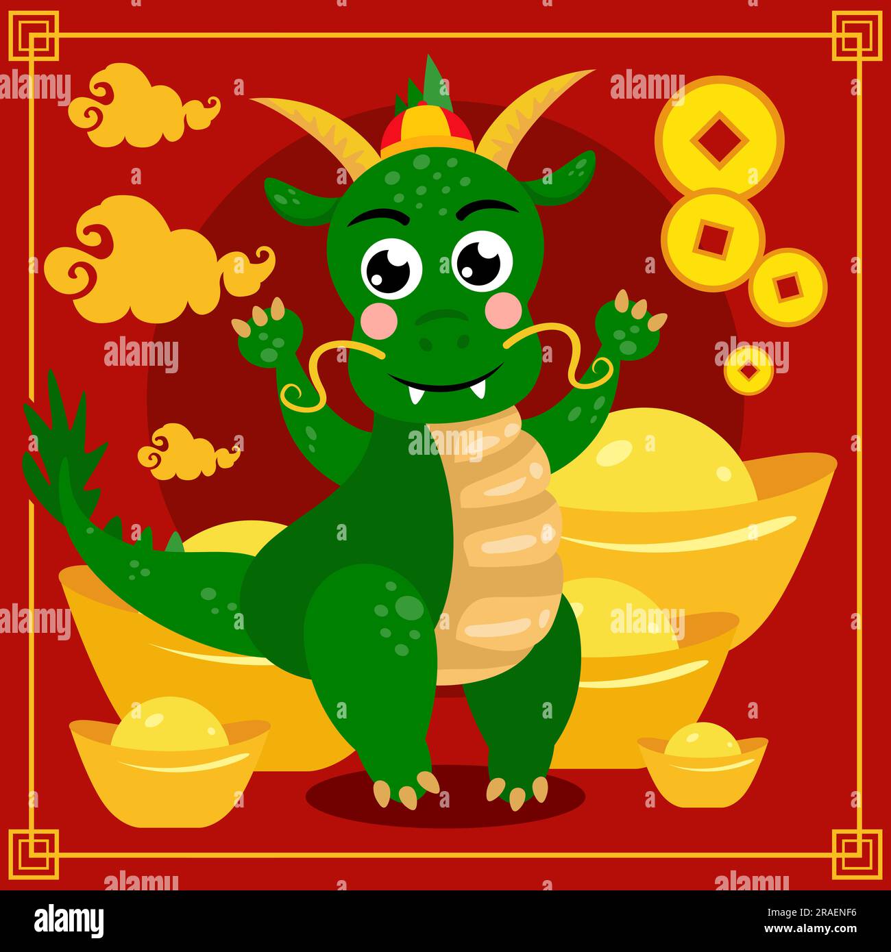 Dragon year clip art hi-res stock photography and images - Alamy