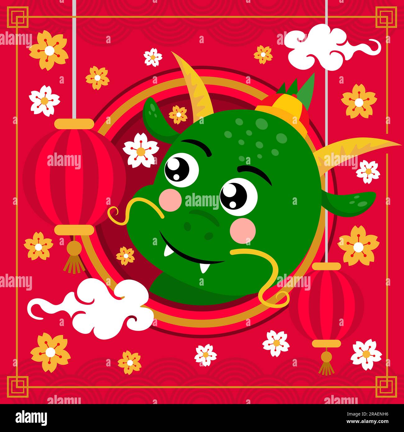 Dragon year clip art hi-res stock photography and images - Alamy